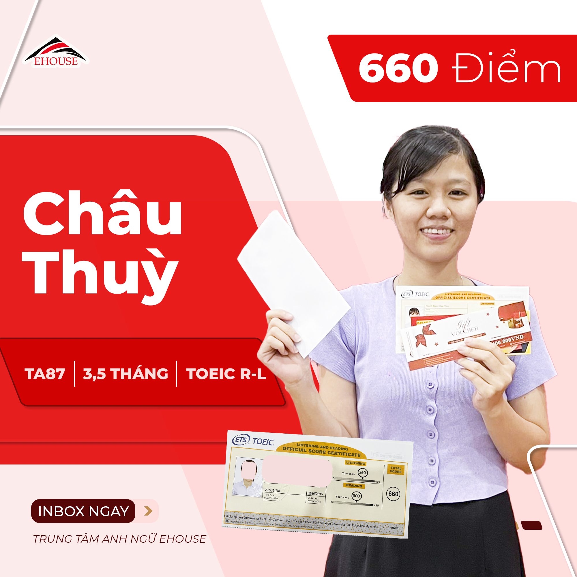 3.5 THÁNG ĐẠT ĐƯỢC TOEIC 660 READING - LISTENING - Ehouse